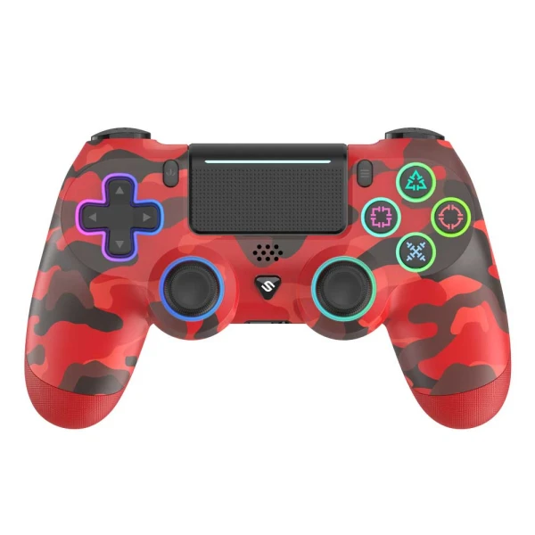 PlayPro 4 Wireless Controller Red Camo - PS4/PS3/PC/Android/IOS/SD