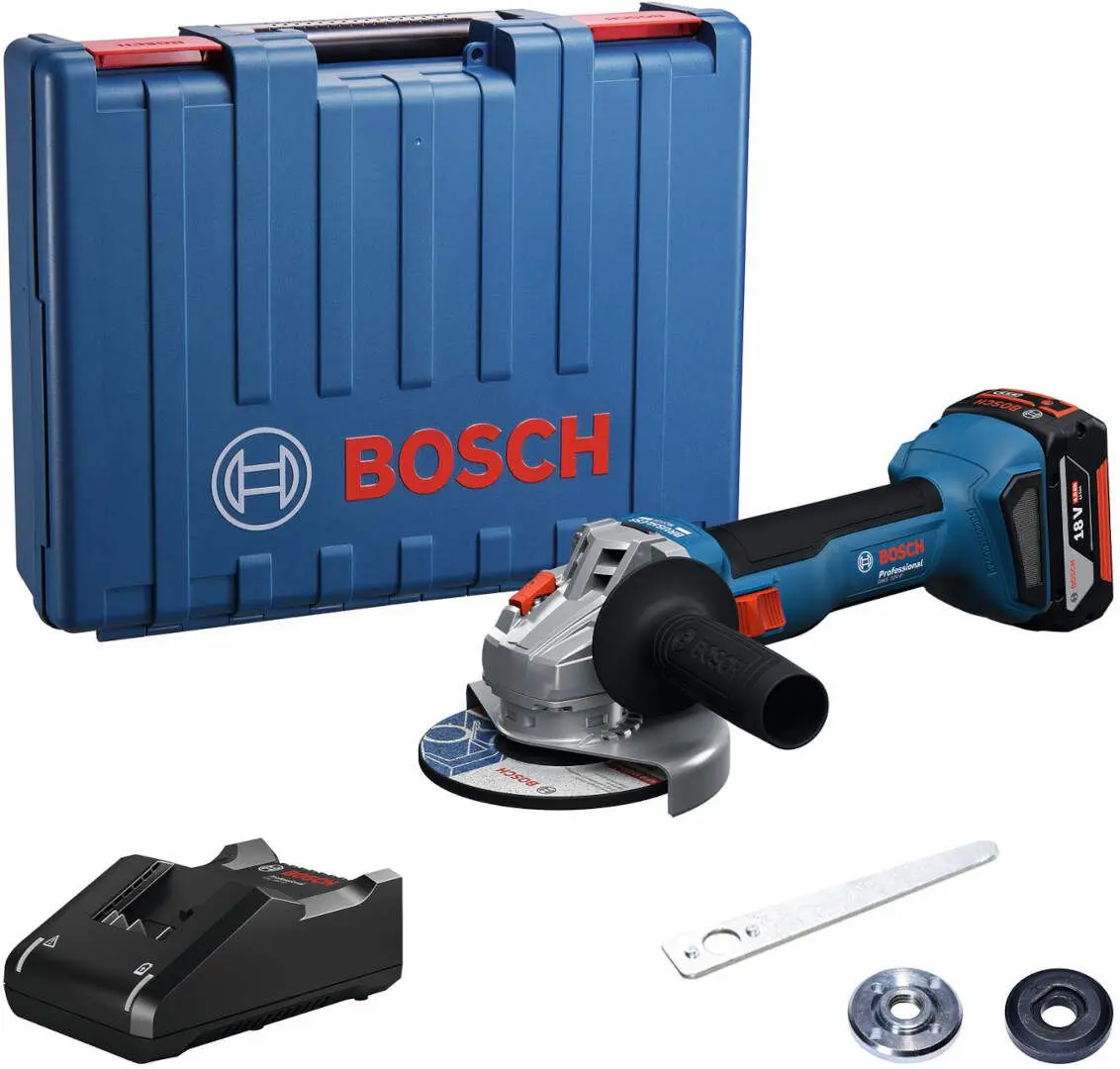 Bosch Akumulatorska ugaona brusilica GWS 18V-8, 125mm, 1x4,0Ah + punjač + kofer 06019N9021