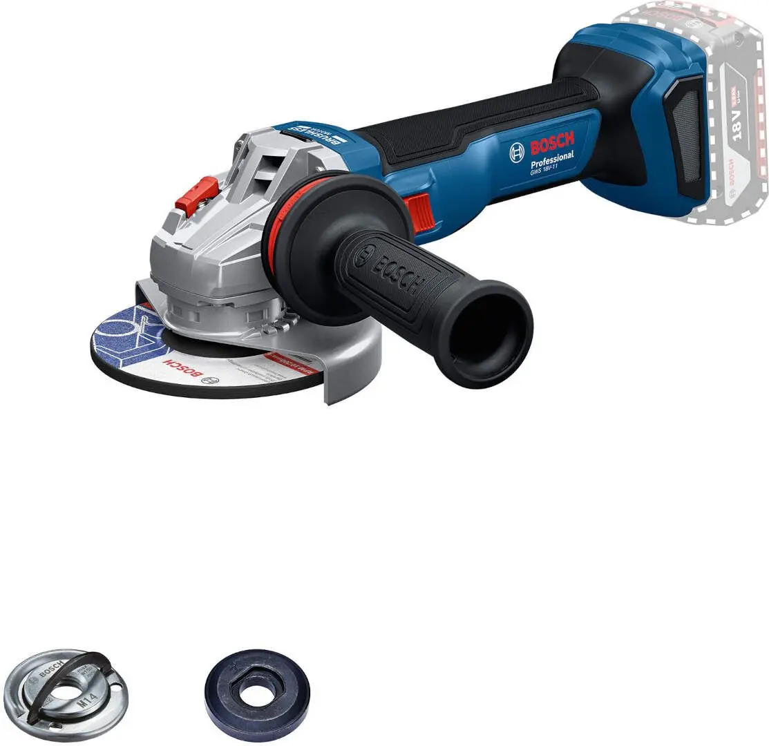 Bosch Akumulatorska ugaona brusilica GWS 18V-11 Solo, 125 mm, bez baterije i punjača 06019N4100