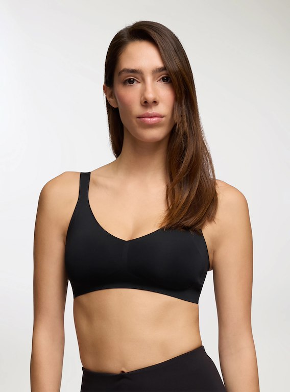 Bralet grudnjak sa sirovim rubom Crna