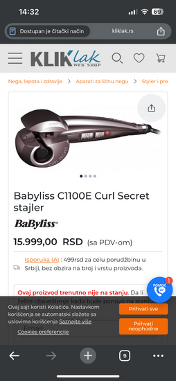 BaByliss Curl Secret automatski uvijač (figaro)