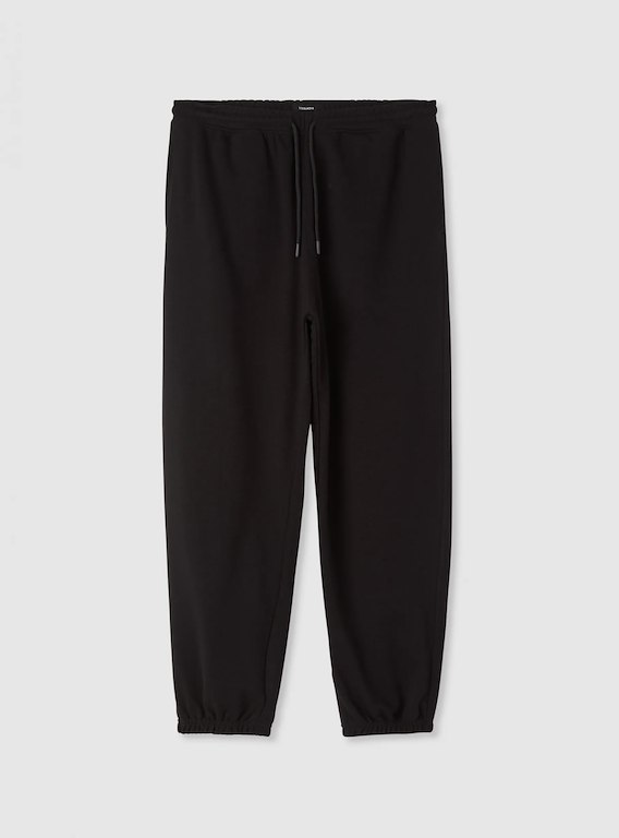 Jednobojne trenerke jogger pantalone Crna
