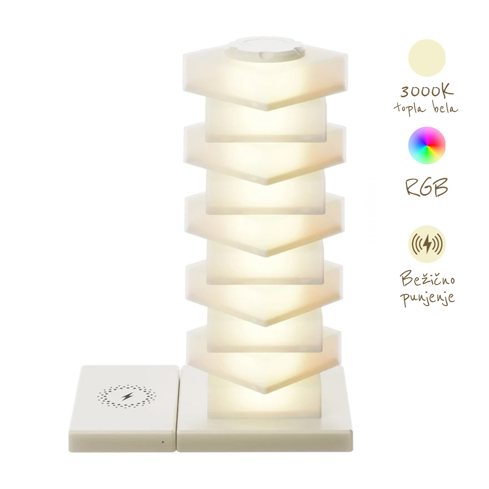 LED lampa sa wireless punjacem DIY02 bela