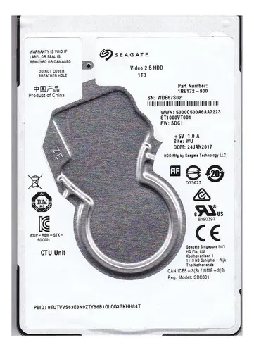 SEAGATE HDD 2.5" * 1TB ST1000VT001 5400RPM 128MB SATA3 (3999)