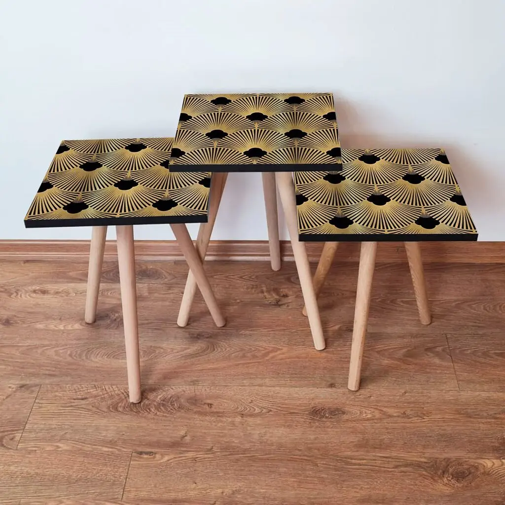 Hanah Home Set klub stočića 3Shp266, 3 komada, Šareni