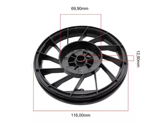 Kotur kanapa Briggs &; Stratton 8 KS 160 mm