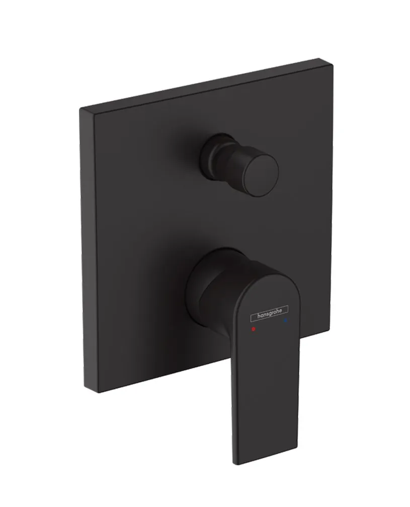 Hansgrohe Vernis Shape mešač sa prebacivačem matt black sa zastitom od otpadnih voda po standardu en1717 71469670