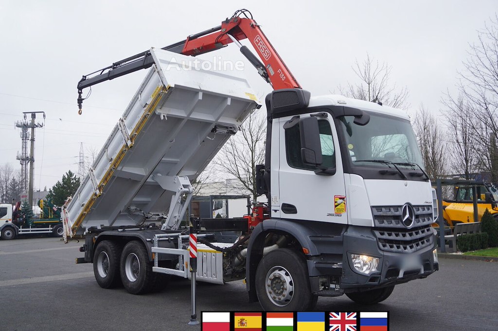 Mercedes-Benz Arocs 2636 6x4 / 2-way tipper / Fassi F135A.0.23 / remote contro kiper