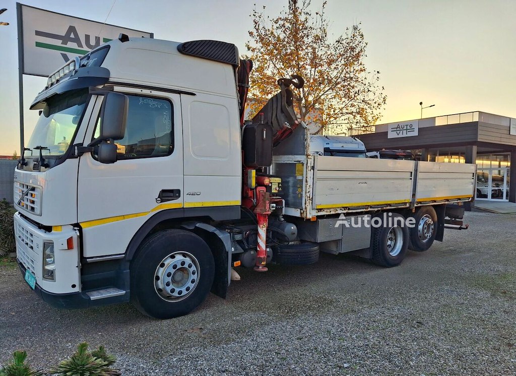 Volvo Fm12 KRAN 10, 65m kamion s ravnom platformom