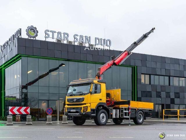Volvo FMX330 4x4 FASSI F135A2.23 Crane Kran kamion s ravnom platformom