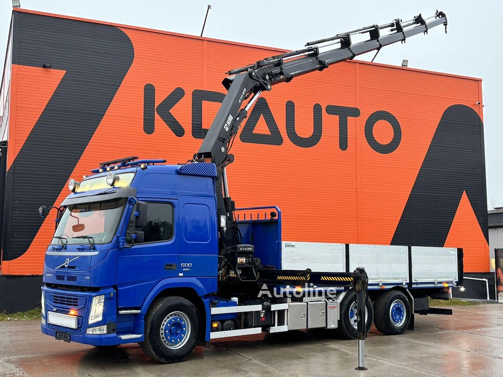 Volvo FM 500 6x2*4 HIAB 244E-6 / PLATFORM L=6310 mm kamion s ravnom platformom