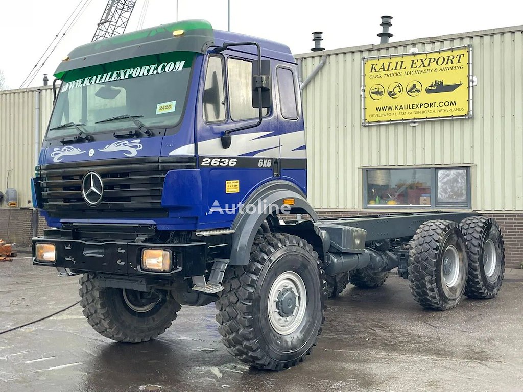 Mercedes-Benz SK 2636 6x6 V10 Chassis Cabine Manual Gearbox Big Axle Good Cond kamion šasija
