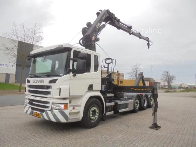 Scania P370 8X2 HAAK + KRAAN NL TRUCK LOW KM kamion rol kiper