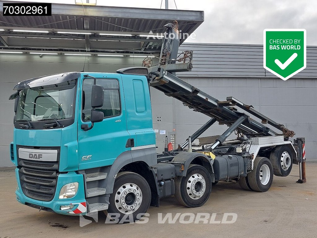 DAF CF 410 CF 8X2 35tons Velsycon CL35.71 containersystem Lift+steer kamion rol kiper