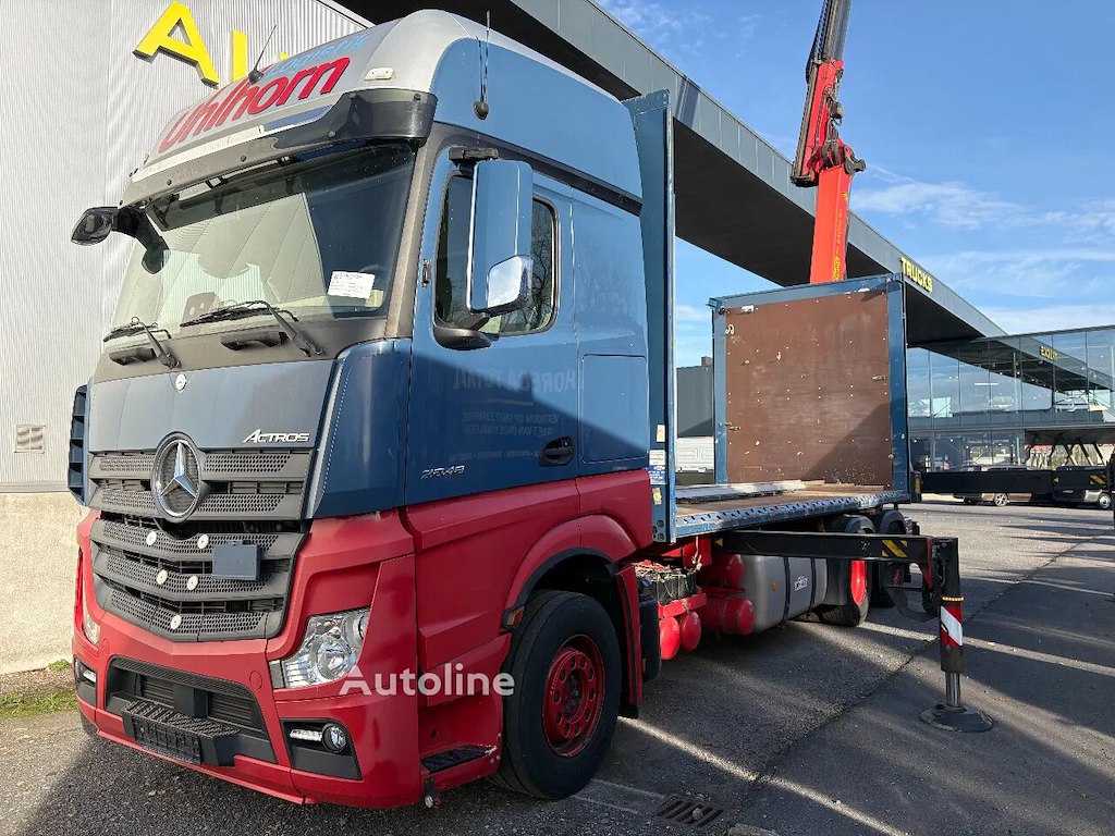 Mercedes-Benz Actros 2548 6X2 *Palfinger crane*Cruise control*Airco* kamion sa klizna zavesa cerada