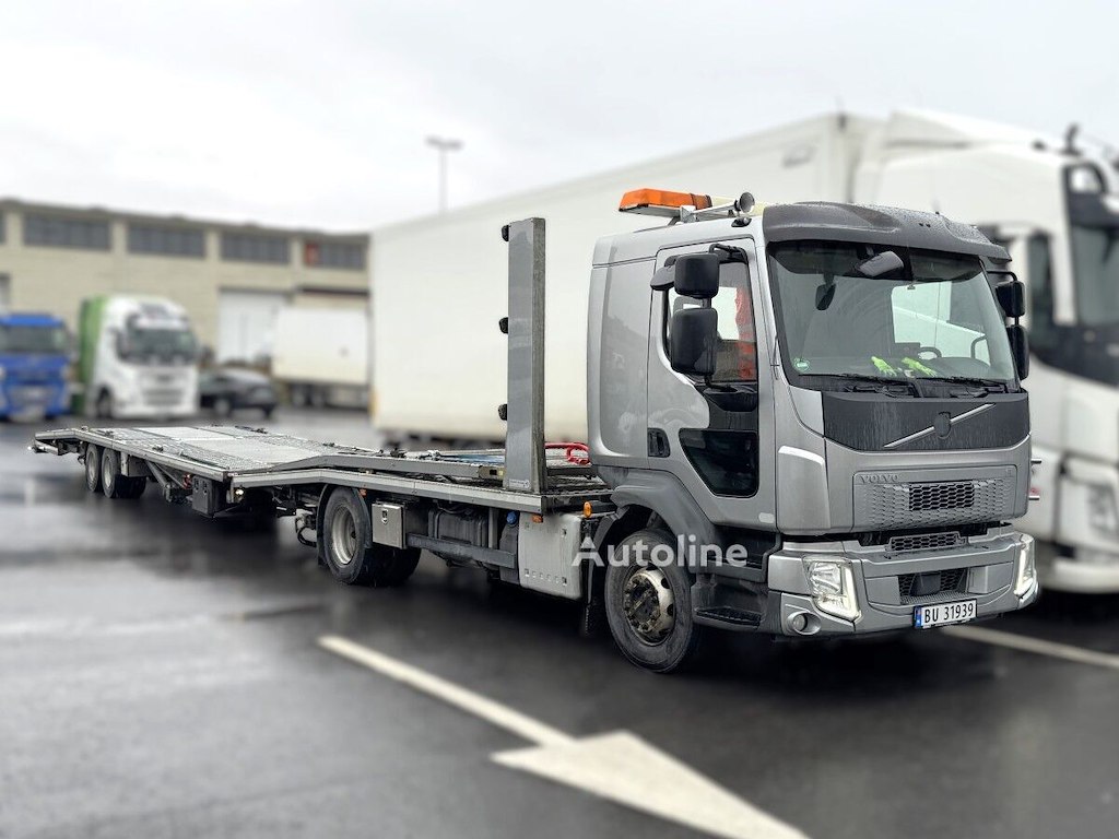 Prodaje se Volvo FL D8 BERGINGSBIL M/HENGER EURO 6 VINSJ RETARDER LUFTFJÆRING LED autotransporter na aukciji