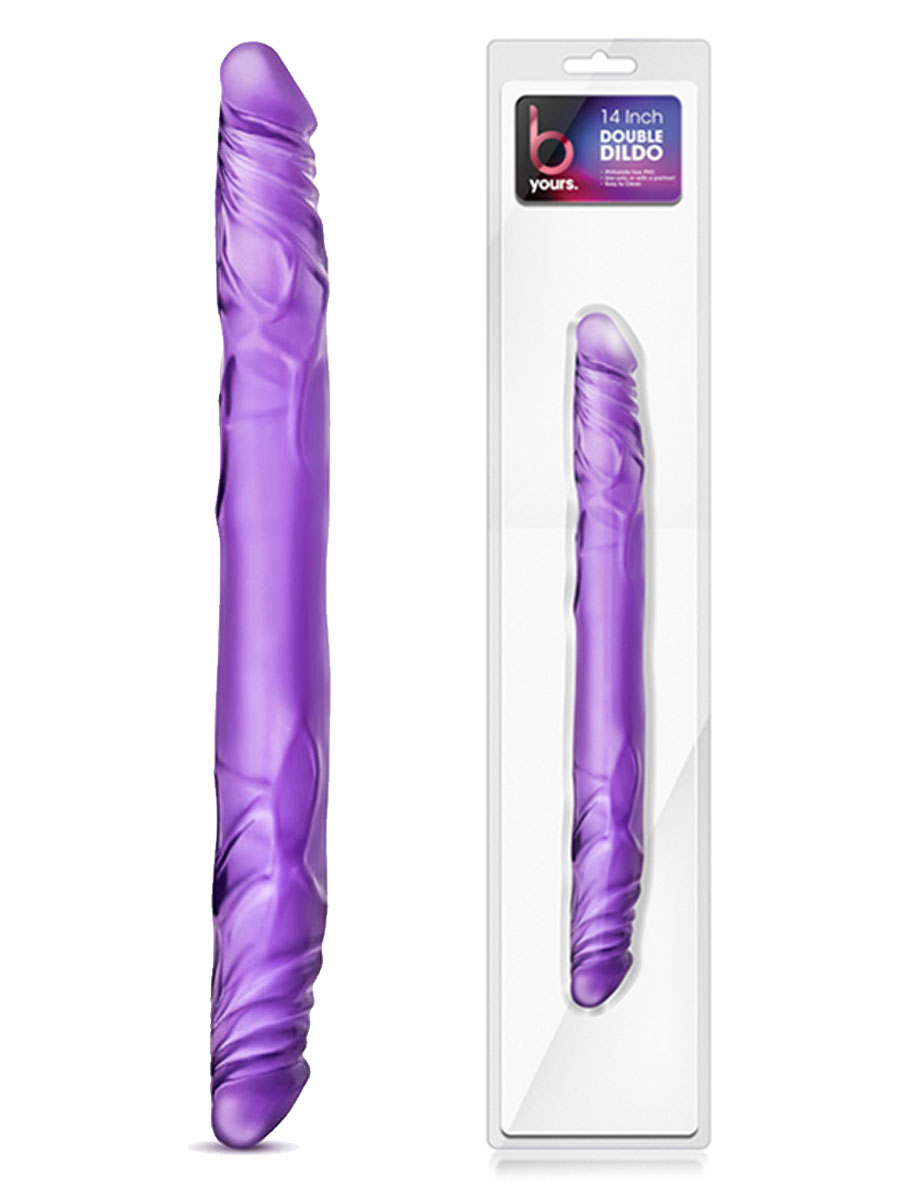 B yours 14inch dupli dildo ljubičasti