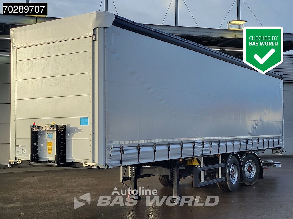 Nova System Trailers NEW Laadklep Stuuras Hartholz-Bodenn poluprikolica sa kliznom ceradom