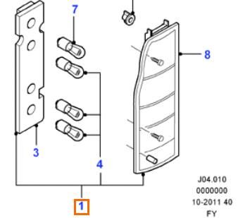 1205701 lampica za Ford Transit Bus (FY)(2000->) minibusa
