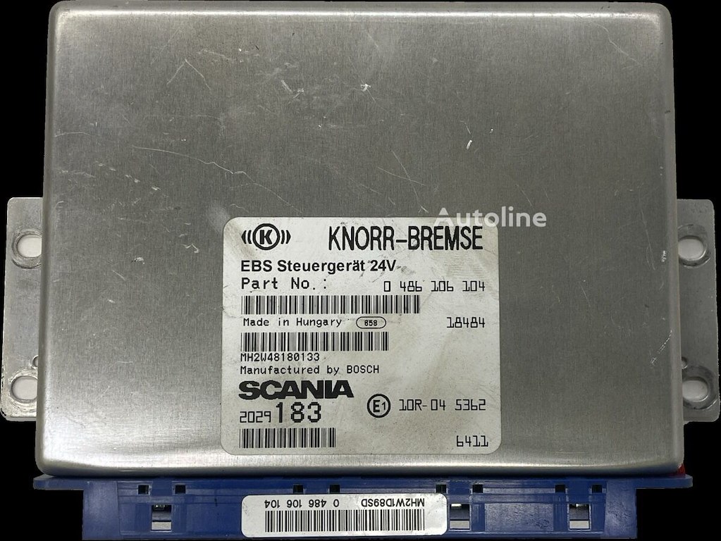 Unitate de Control EBS Scania 2029183 upravljačka jedinica za Knorr-Bremse 24V 0486106104 kamiona