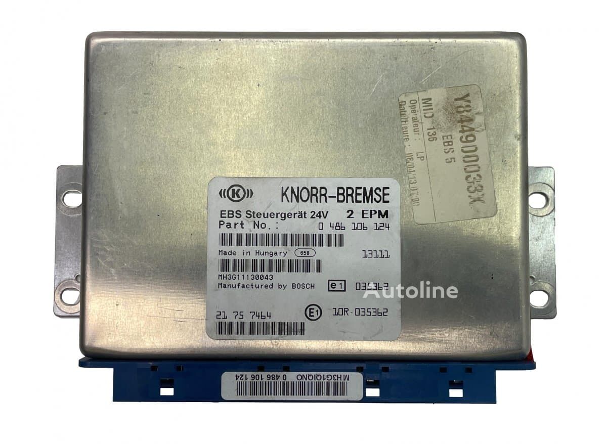 Unitate de control EBS upravljačka jedinica za Knorr-Bremse 24V 2 EPM – Part No. 0486106124 kamiona