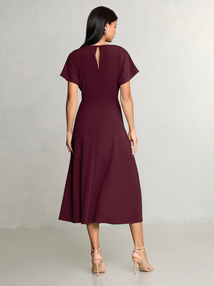 Burgundija Crveno - Lipsy Knot Side Midi Haljina