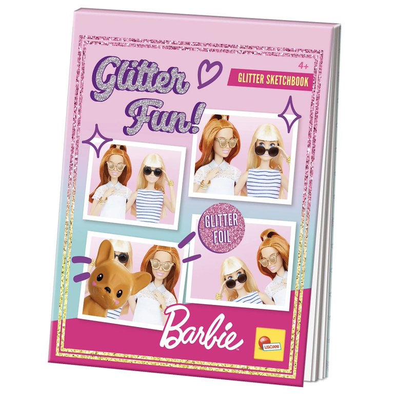 Barbie notes sketchbook glitter Lisciani 13195