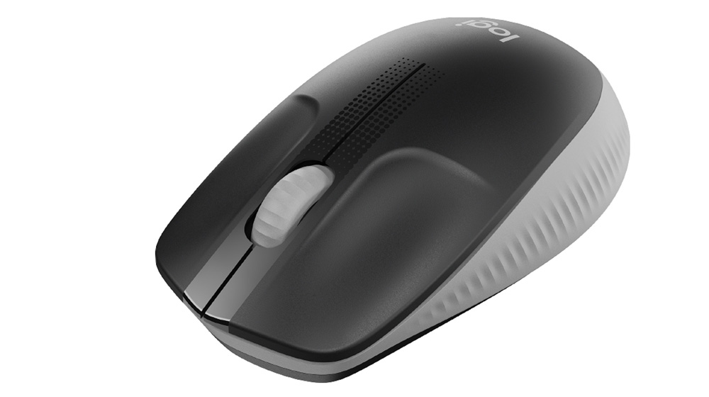 M190 Full Size Wireless Mouse Mid Grey