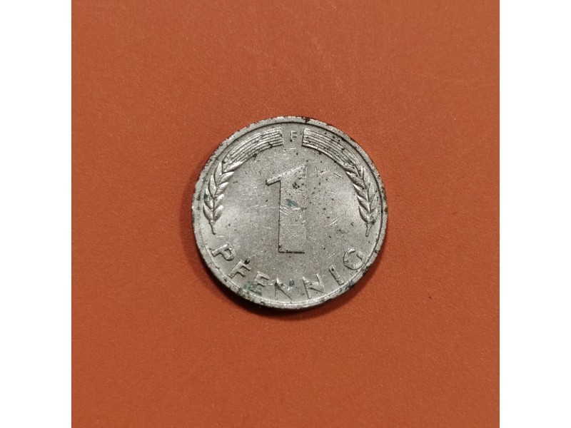 1 pfennig 1972 (srebrnaste boje)