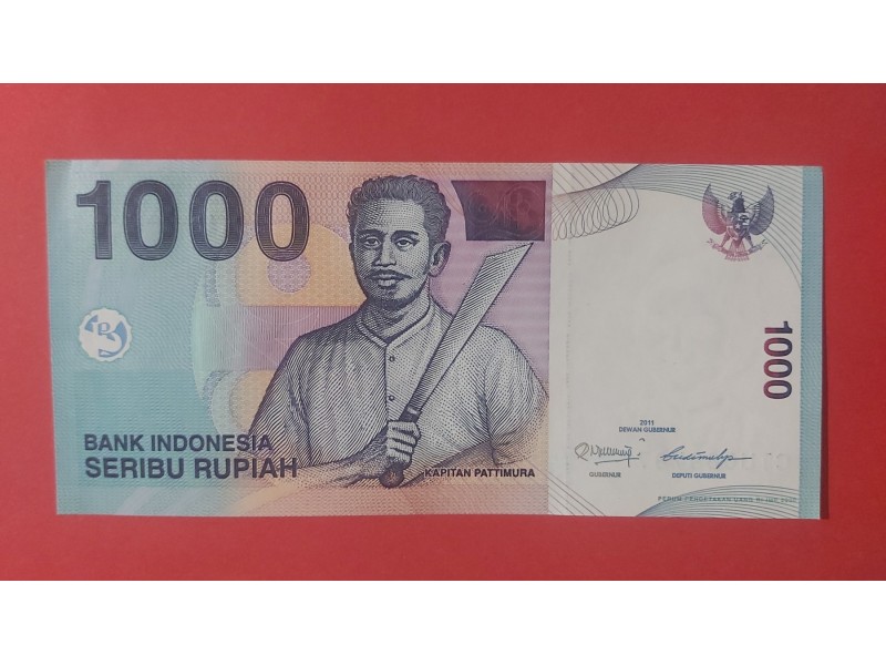 1.000 rupiah 2011 god Indonezija UNC