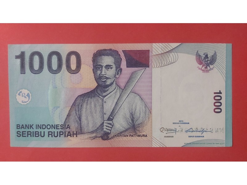 1.000 rupiah 2013 god Indonezija UNC