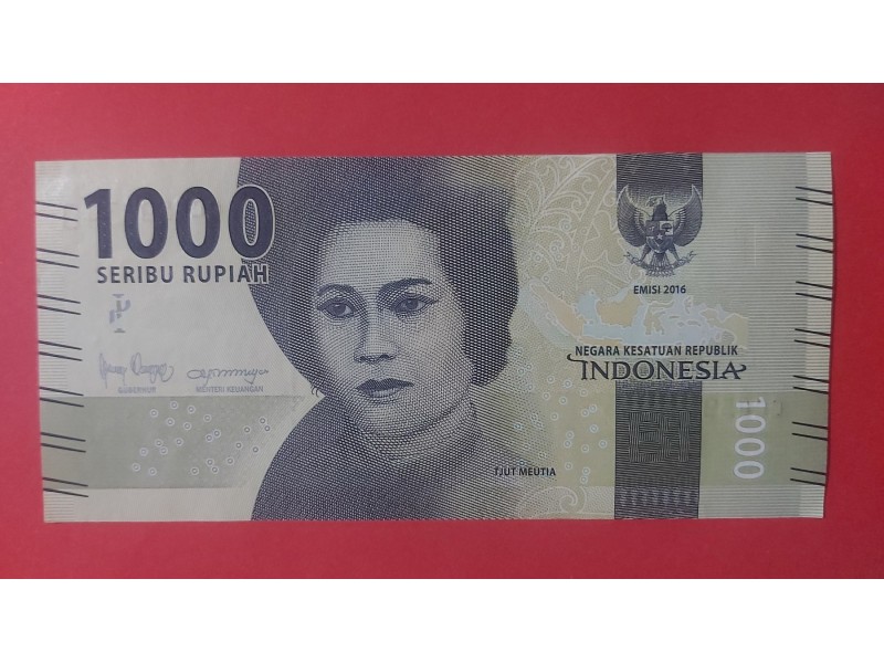 1.000 rupiah 2016 god Indonezija UNC