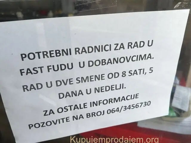 Potrebni radnici u fast fudu