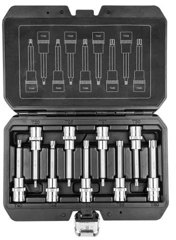 VISOKOKVALITETNI ŠESTOUGAONI NASADNI KLJUČEVI – 9 KOM., 1/2″, 100MM