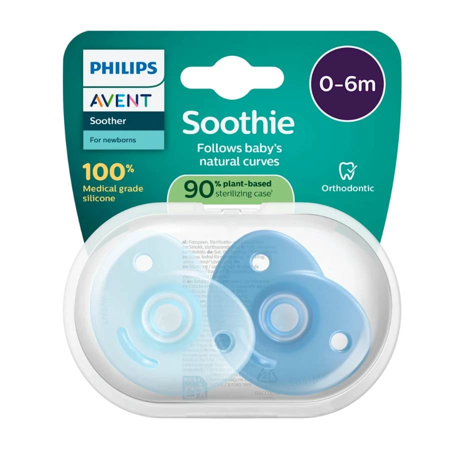 Philips AVENT Varalica SOOTHIE 0-6m, 2 Varalice Blue/L.Blue
