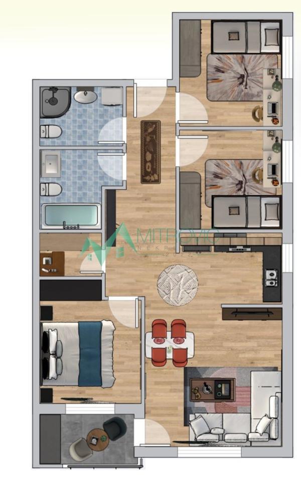 Troiposoban stan na prodaju, 72m2, 159.100€