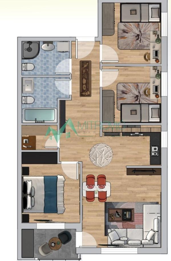 Troiposoban stan na prodaju, 72m2, 159.100€