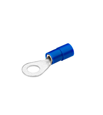 Insulated ring connector terminal M6 blue, 1.5-2.5mm²