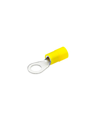 Insulated ring connector terminal M10 yellow, 4-6mm²