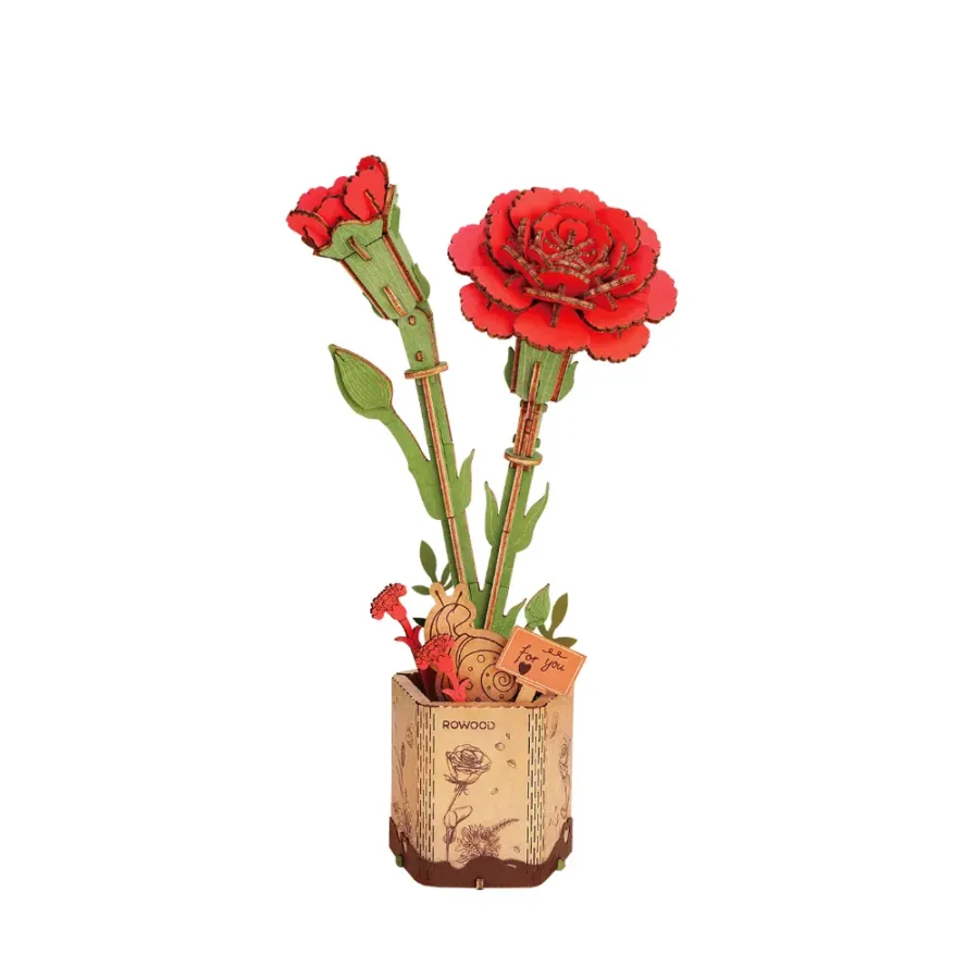 3D puzzle Robotime Rowood Red Carnation TW052