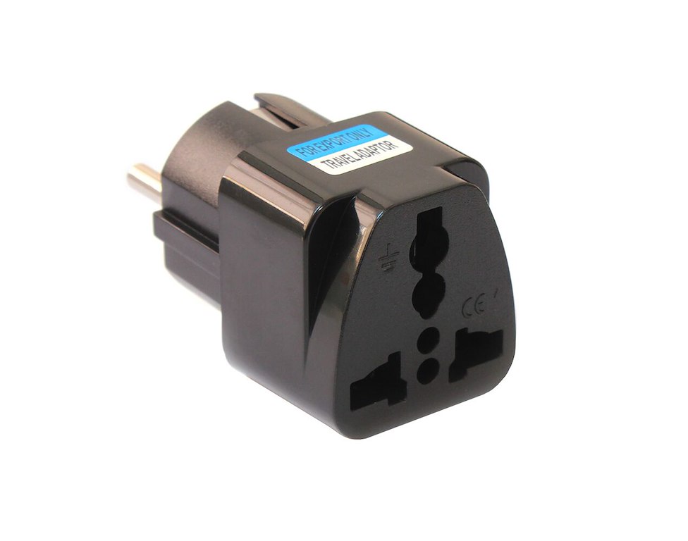 Adapter UK na EU JWD-UKonEU shuko sa uzemljenjem crni