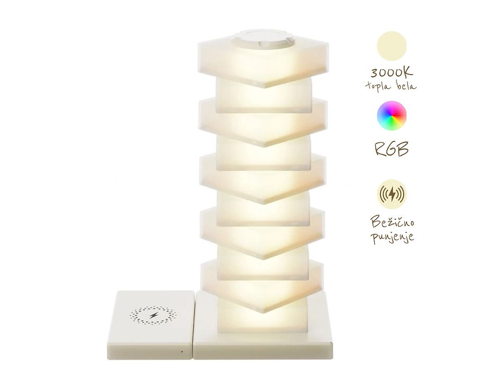 LED lampa sa wireless punjacem DIY02 bela