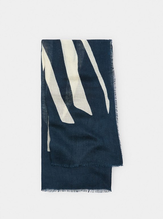 PRINTED FRAYED SCARF