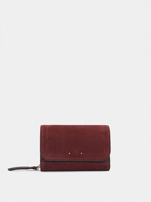 WALLET WITH LEATHER DETAILS WITH FLAP