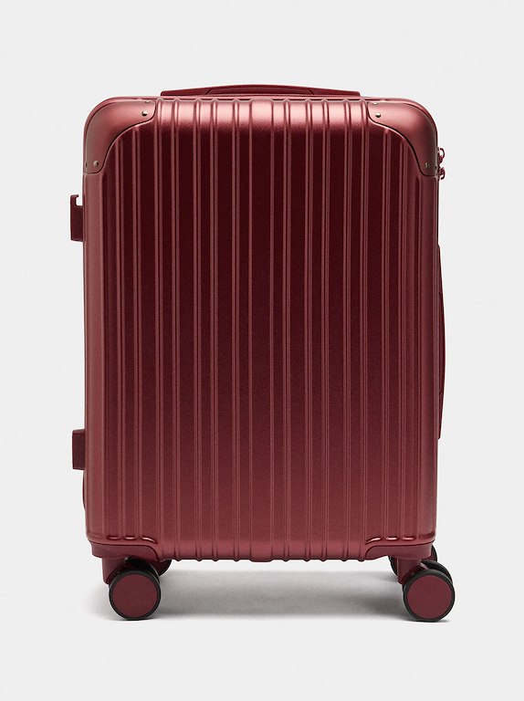STRIPED TRAVEL SUITCASE