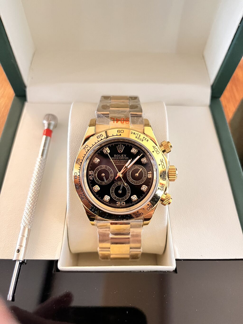 Rolex Cosmograph Daytona 40mm Boja - zlatna dijamanti 40mm velicina