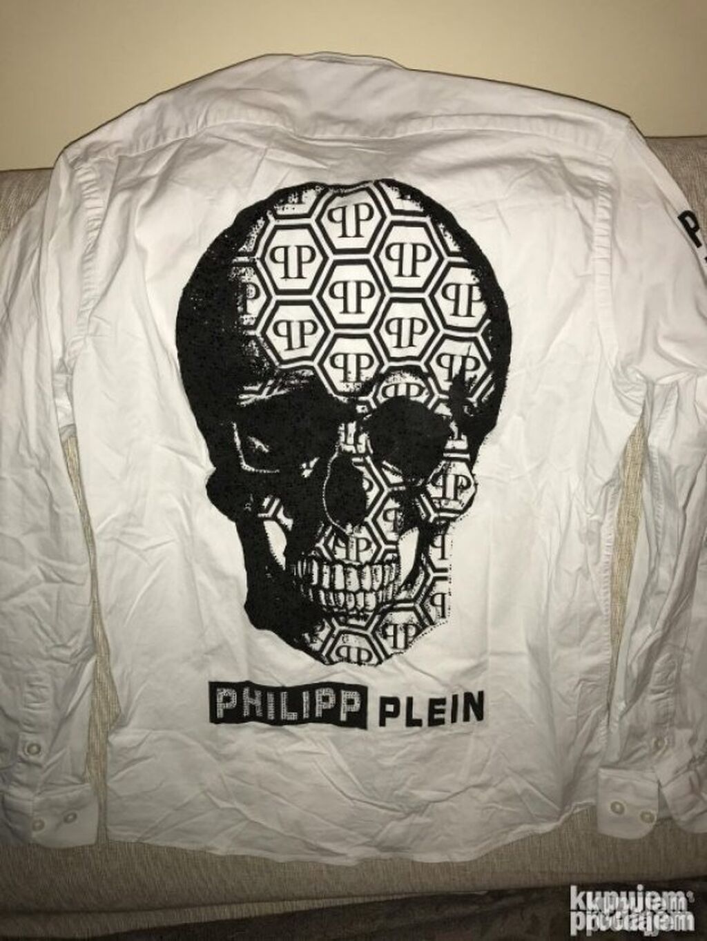 Original Philip Plein kosulja S 98% cotton 2% elasit Ramena 43cm