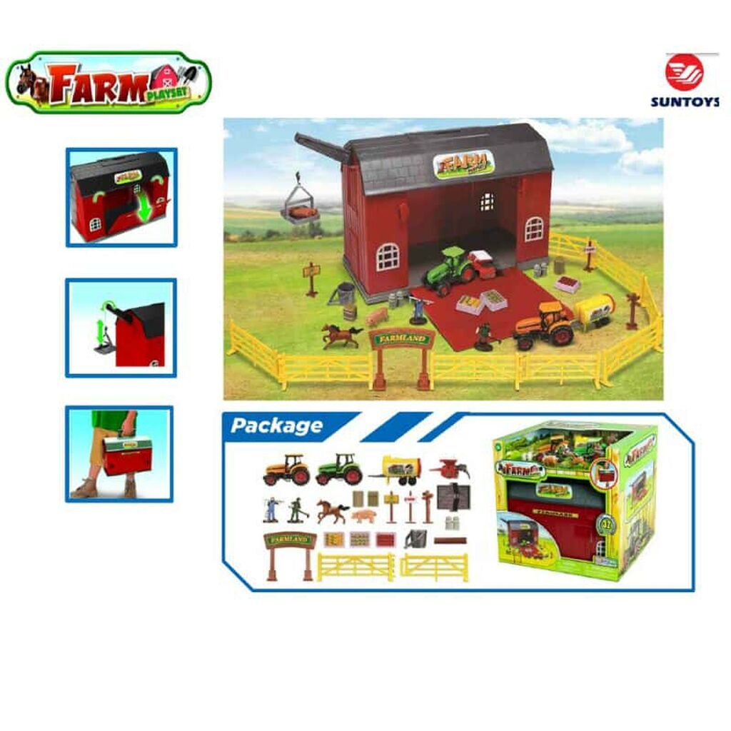 Farm Playset – komplet za igru farme - Velika crvena štala koja se