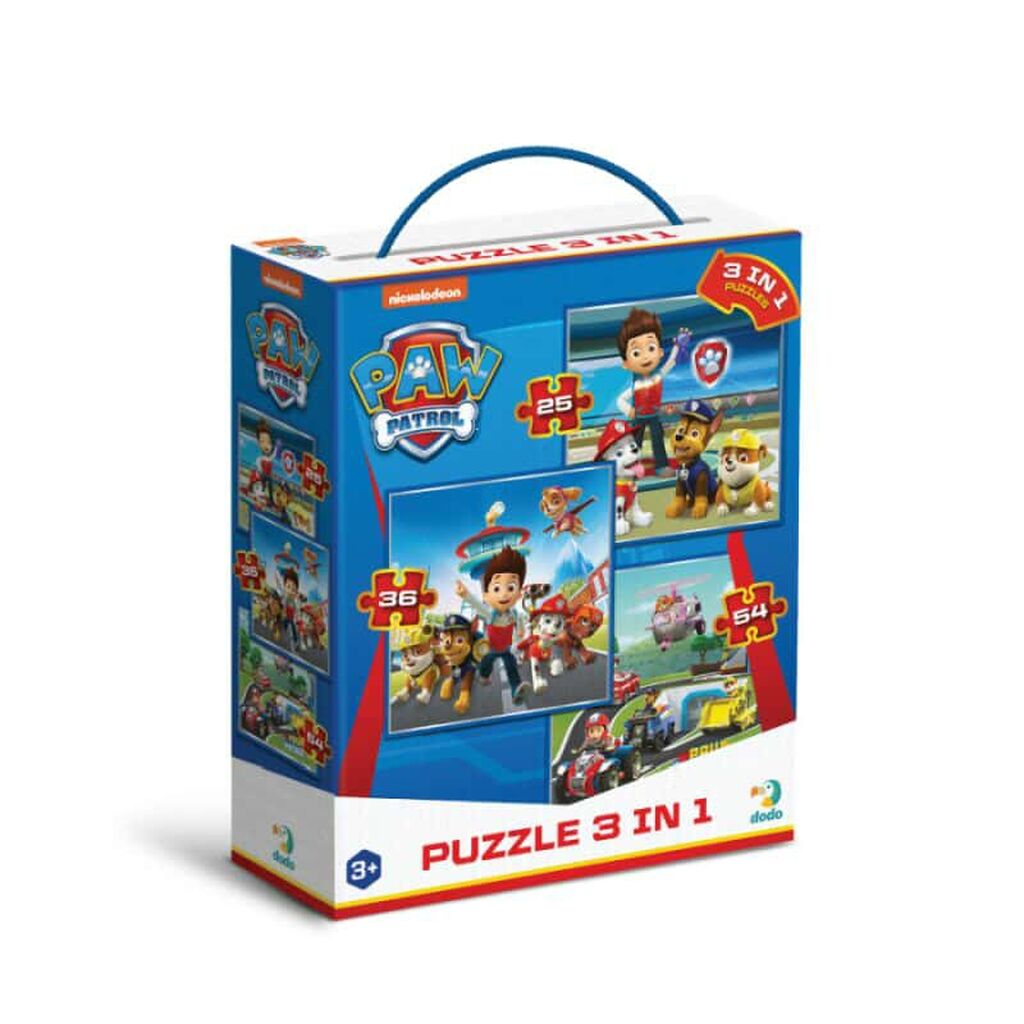 PAW Patrol – Puzzle 3 u 1 (Nickelodeon) - Set sadrži tri slagalice sa