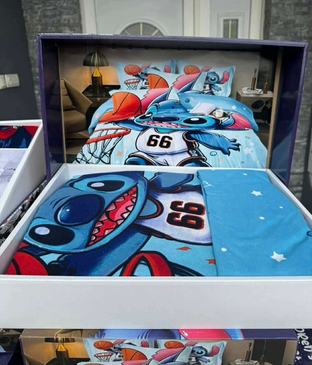 Stich posteljina – set za krevet Prelepa Stich posteljina, idealna za